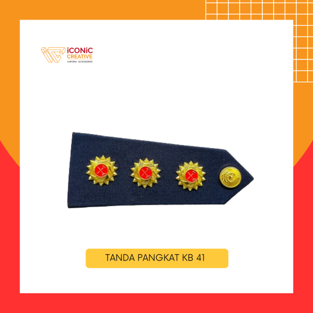 Tanda Pangkat Biru KB41 – Iconic Creative