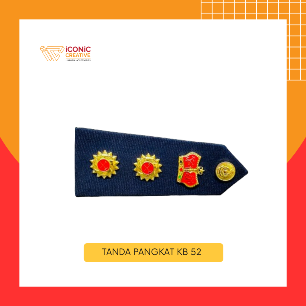 Tanda Pangkat Biru KB52 – Iconic Creative